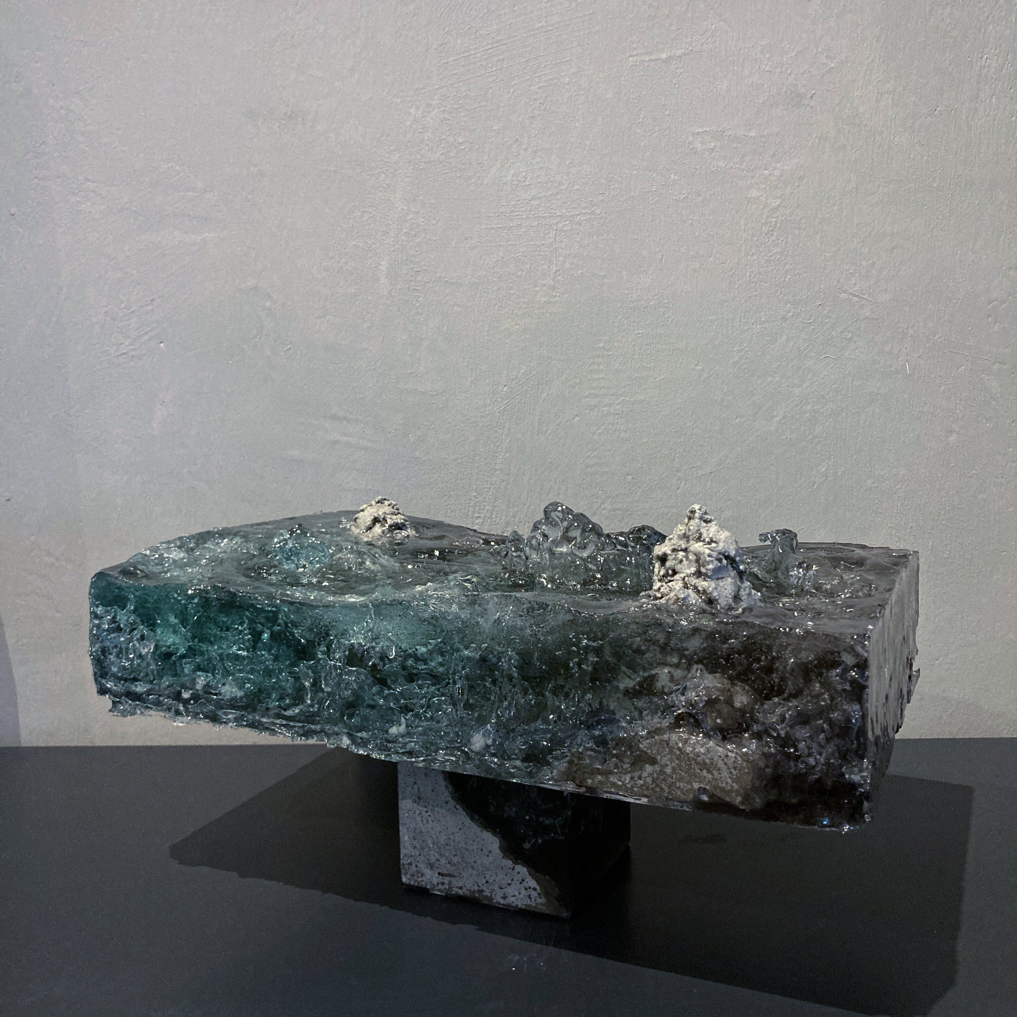 concrete x resin art | floating ocean - tectonic, 2022 | W350mm x ...