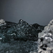 concrete x resin art | floating ocean - tectonic, 2022 | W350mm x ...